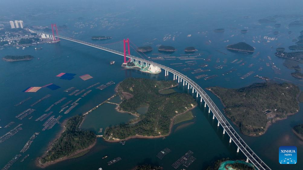 Longest cross-sea bridge in China's Guangxi opens to traffic | govt ...